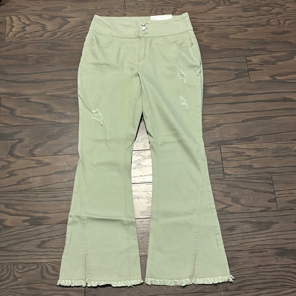 Cato | Jeans | 2 Petite Sage Green Super Highrise Flare Cato Jeans ...